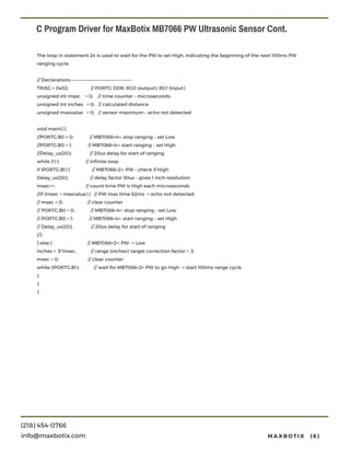 MaxBotix Code Examples | PDF | Digital Audio | Computer Software and ...