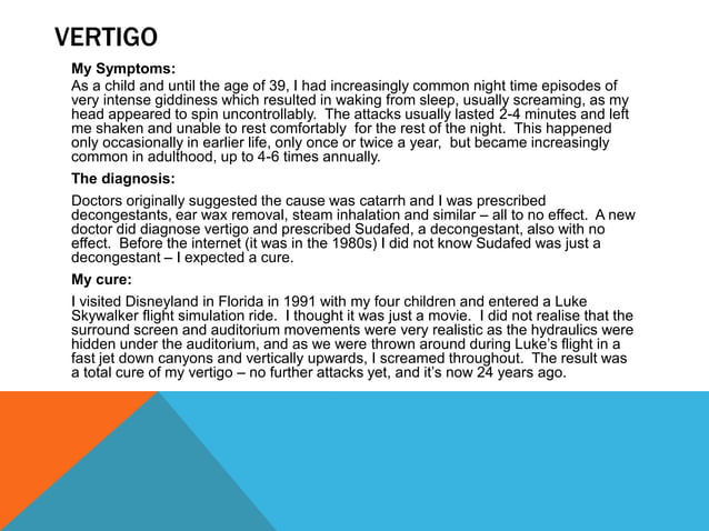 My vertigo explained | PPT