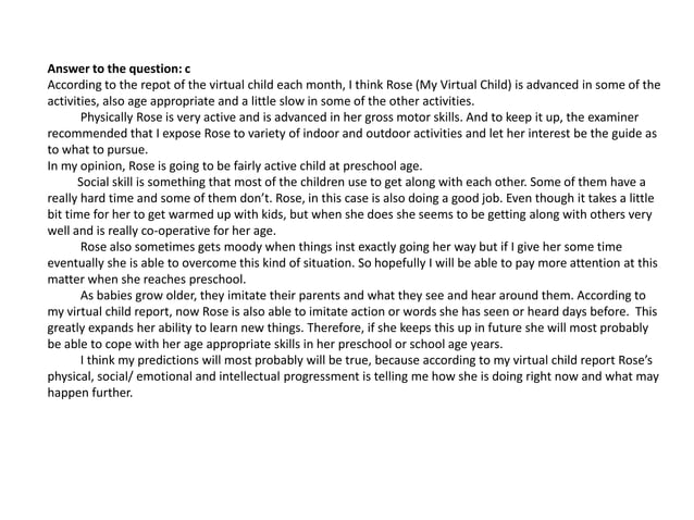 My virtual child (part one) Publish | PPTX