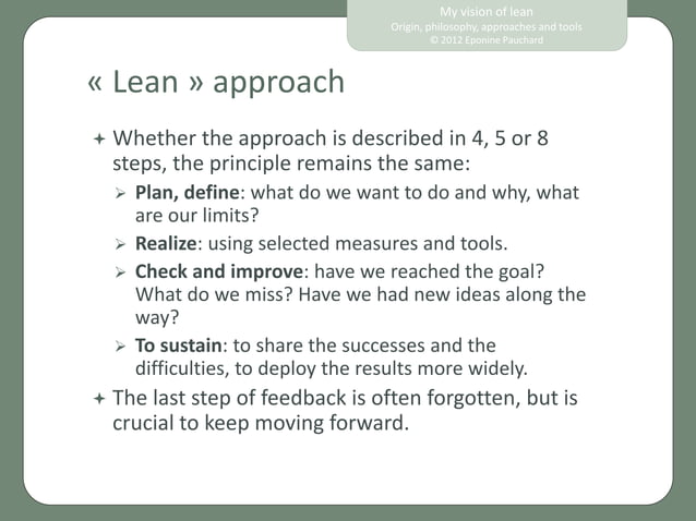 My Vision of Lean | PPT