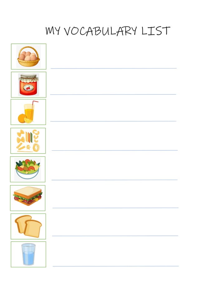My vocabulary list | PDF