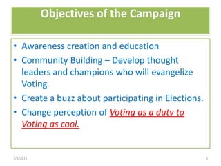 My Vote My Right Campaign | PDF