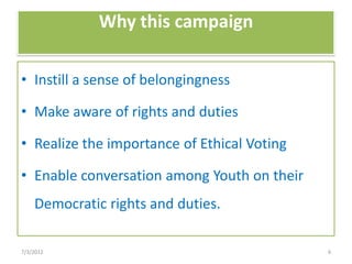 My Vote My Right Campaign | PDF