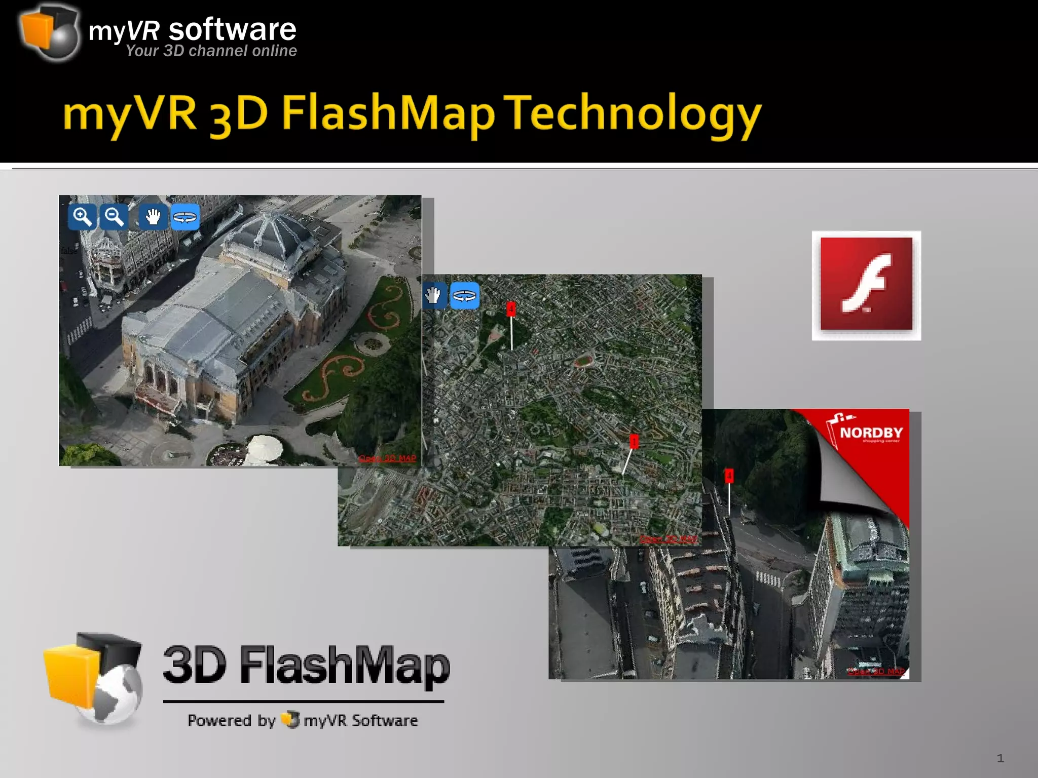 myVR 3D FlashMap Technology | PPT | 3-D Graphics | Computer Software and Applications