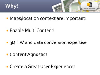 myVR mMap SDK | PPTX | 3-D Graphics | Computer Software and Applications