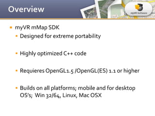 myVR mMap SDK | PPTX | 3-D Graphics | Computer Software and Applications