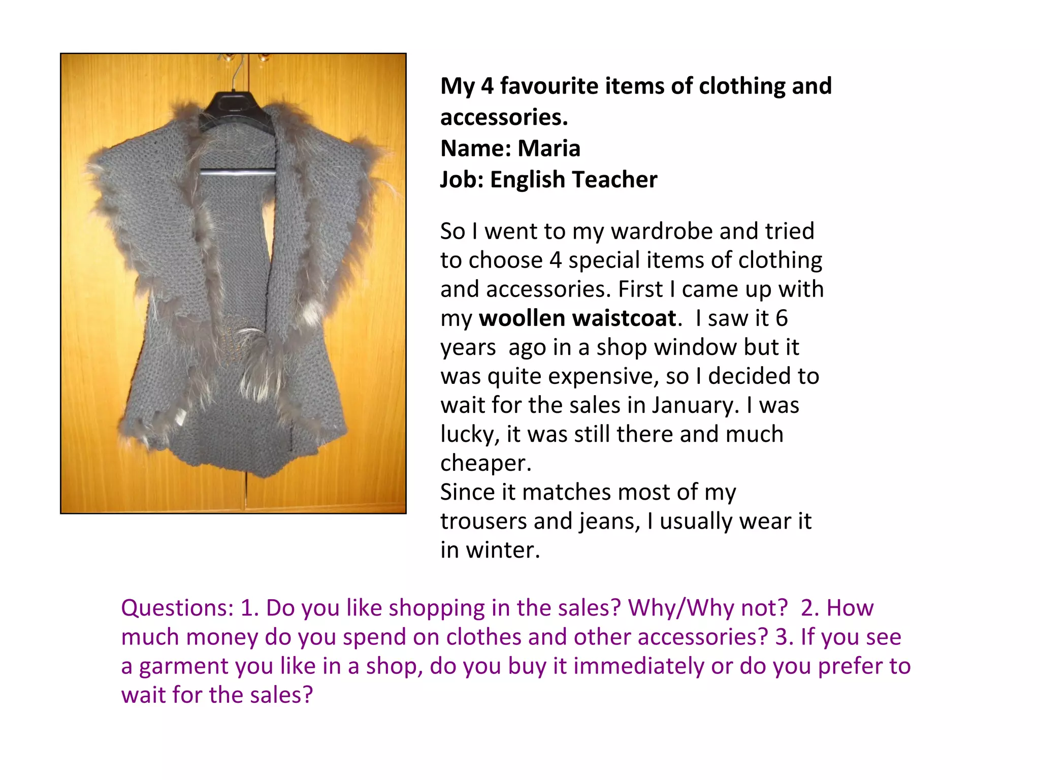 My wardrobe | PPT