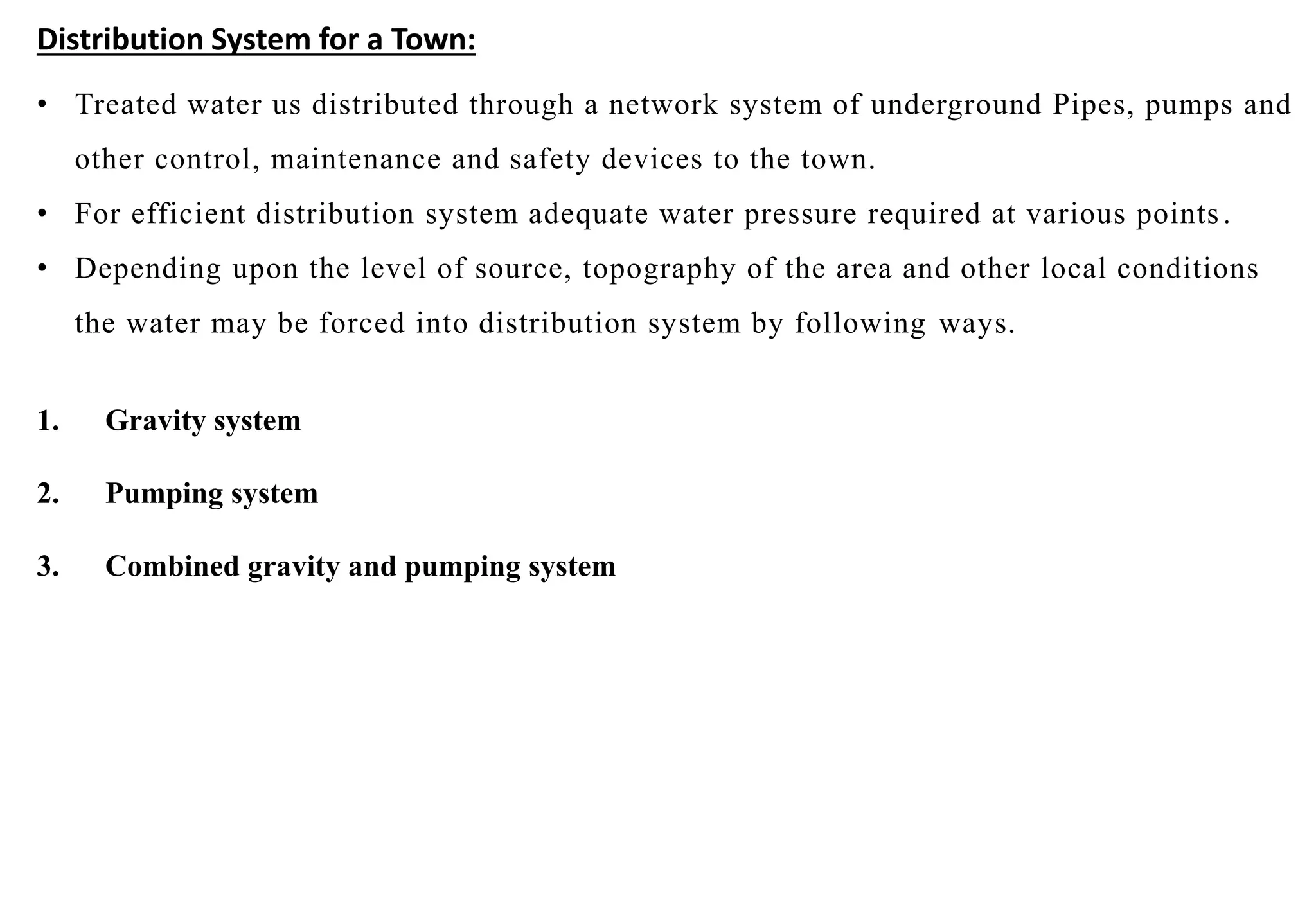 Water Supply System for Town and Building | PPTX