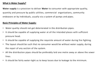 Water Supply System for Town and Building | PPTX