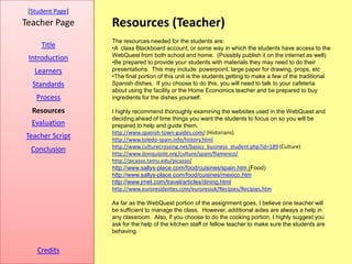 WebQuest for Spanish | PDF