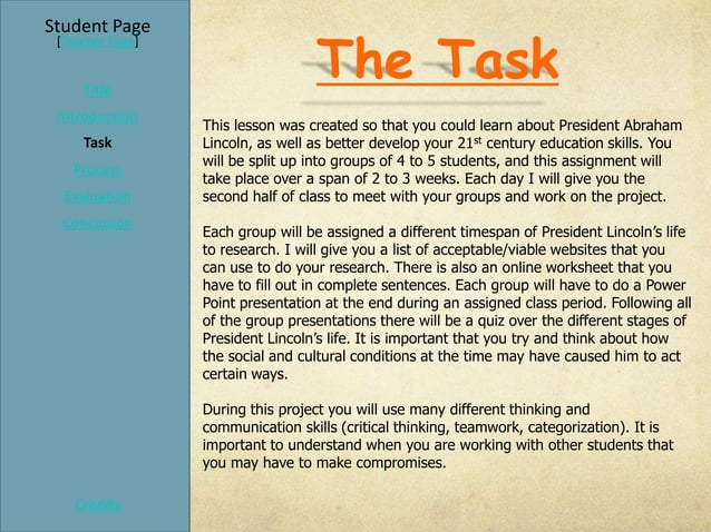 My webquest abraham lincoln | PPT