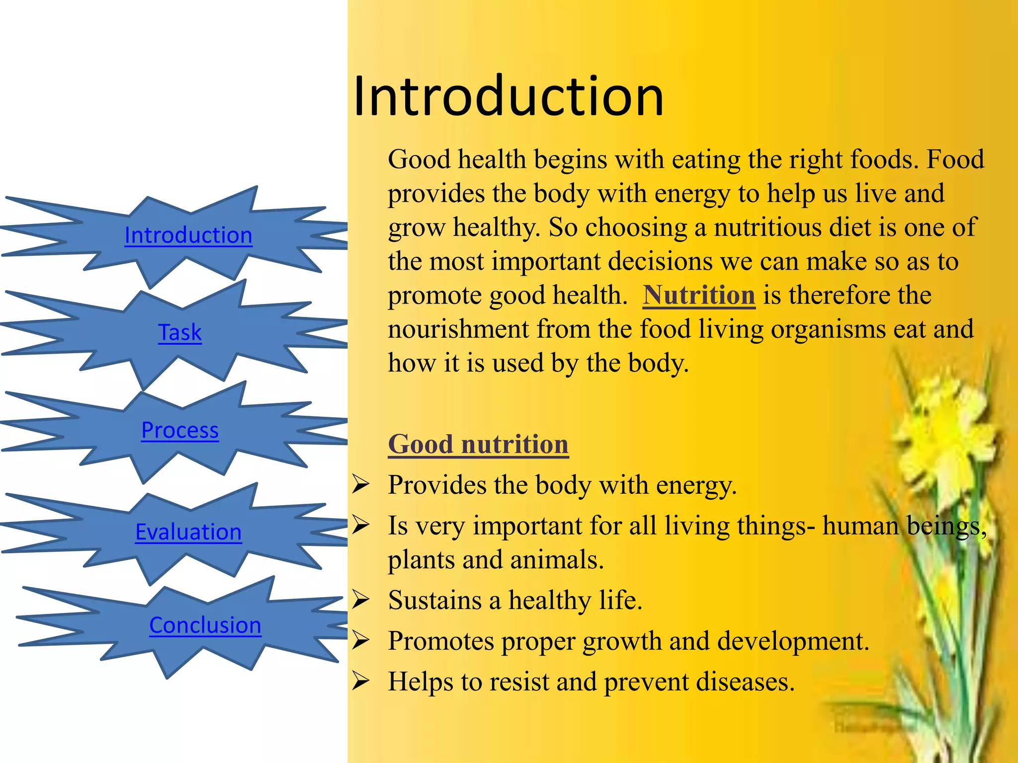 My webquest on Nutrition | PPT