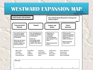 Westward Expansion Map Worksheet