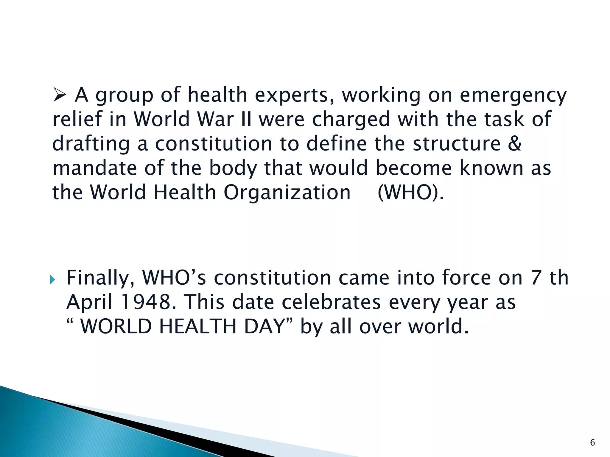 WHO ppt. | PPTX