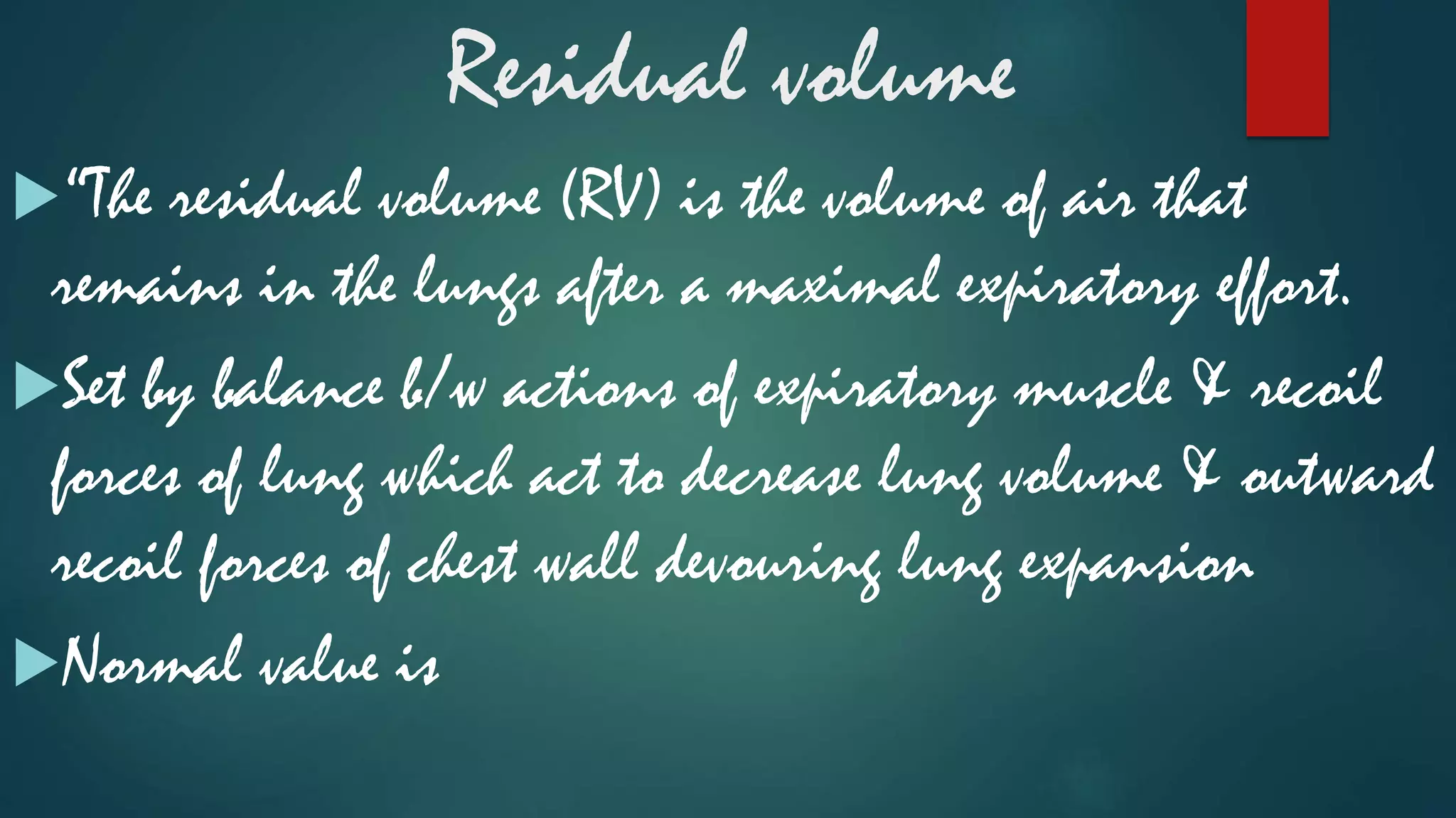 Lung volumes | PPTX