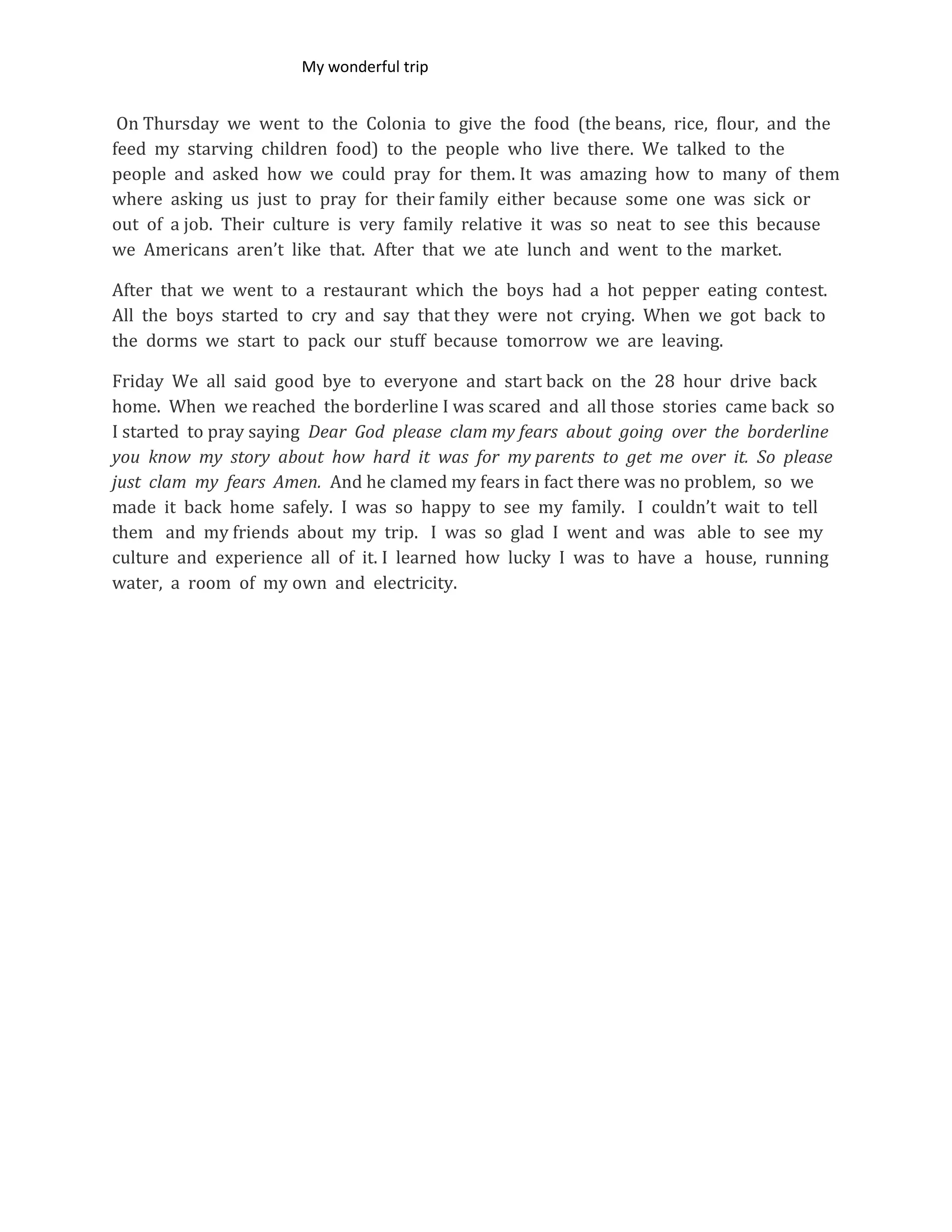 My Wonderful Trip | PDF My Wonderful Trip | PDF