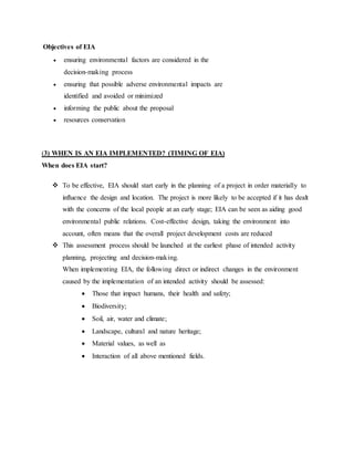 ENVIRONMENTAL IMPACTS ASSESMENT (EIA) | DOCX