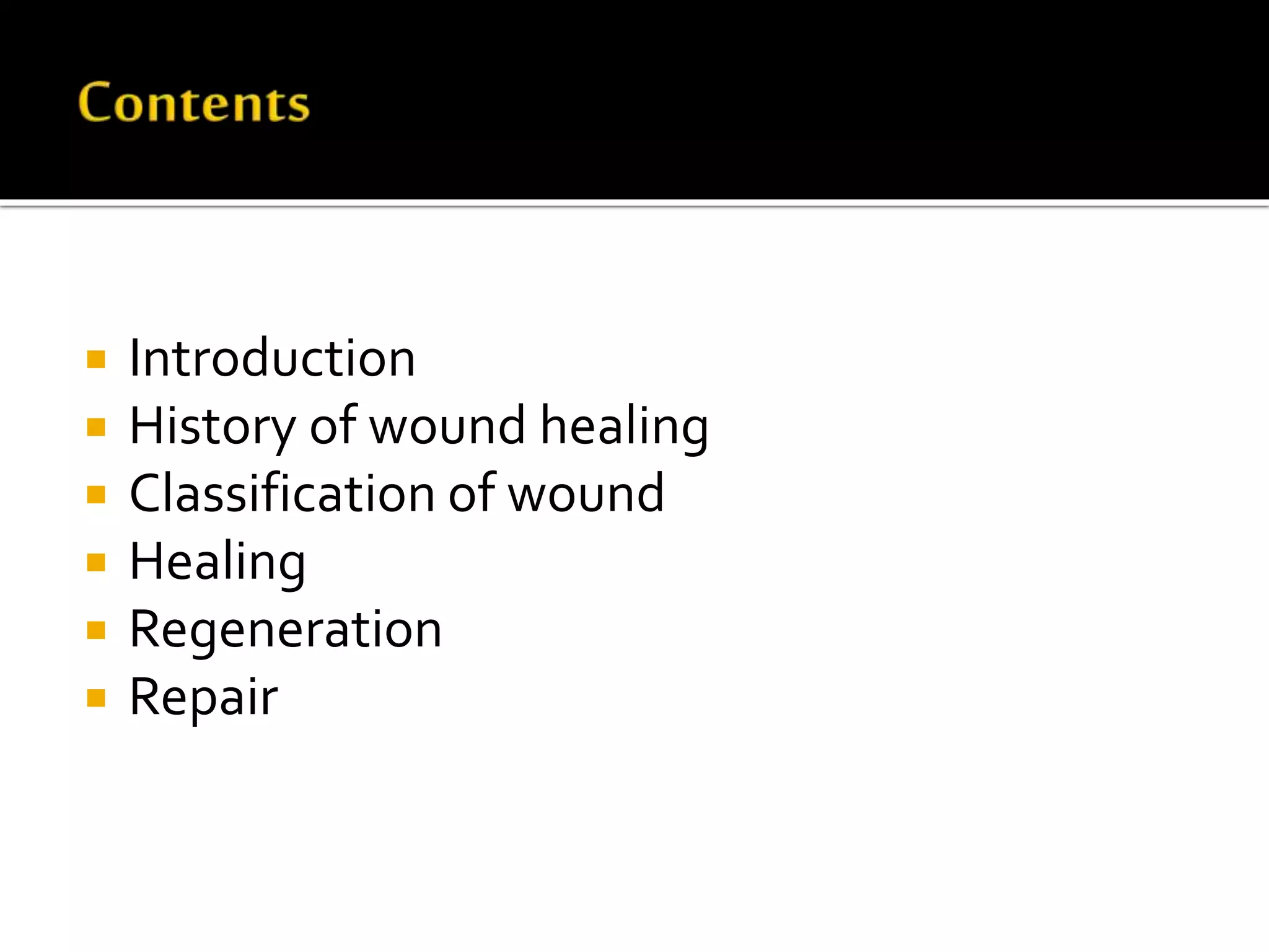 WOUND HEALING AND ENDODONTICS | PPTX