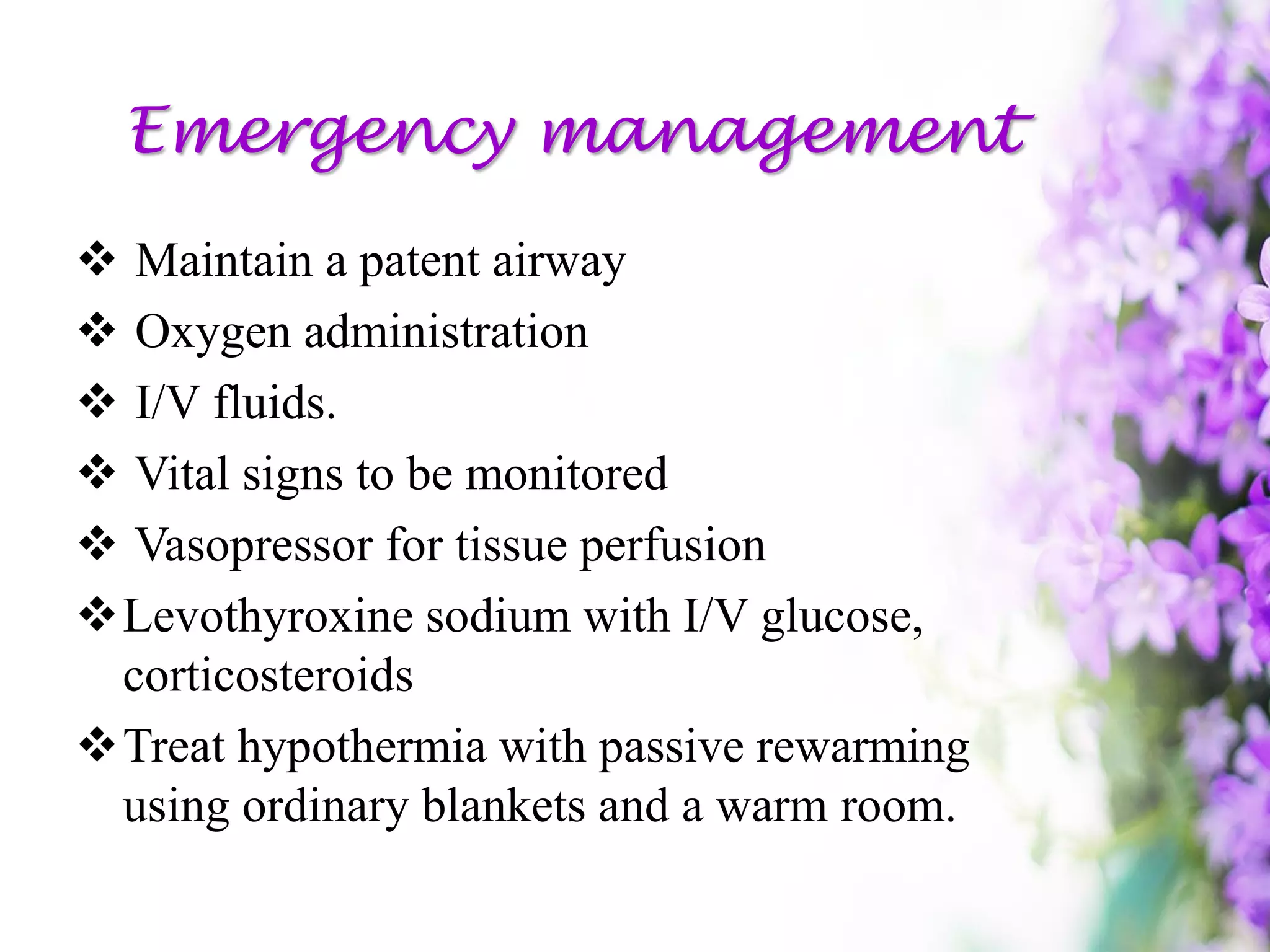 Management of Myxedema coma | PDF