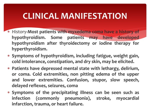 Myxedema coma | PPTX