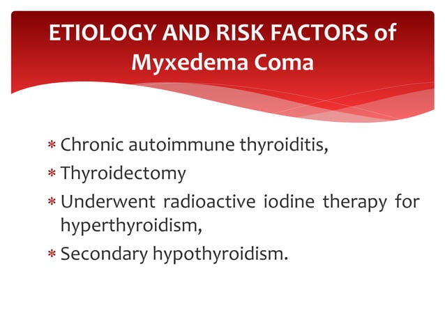 Myxedema coma | PPT