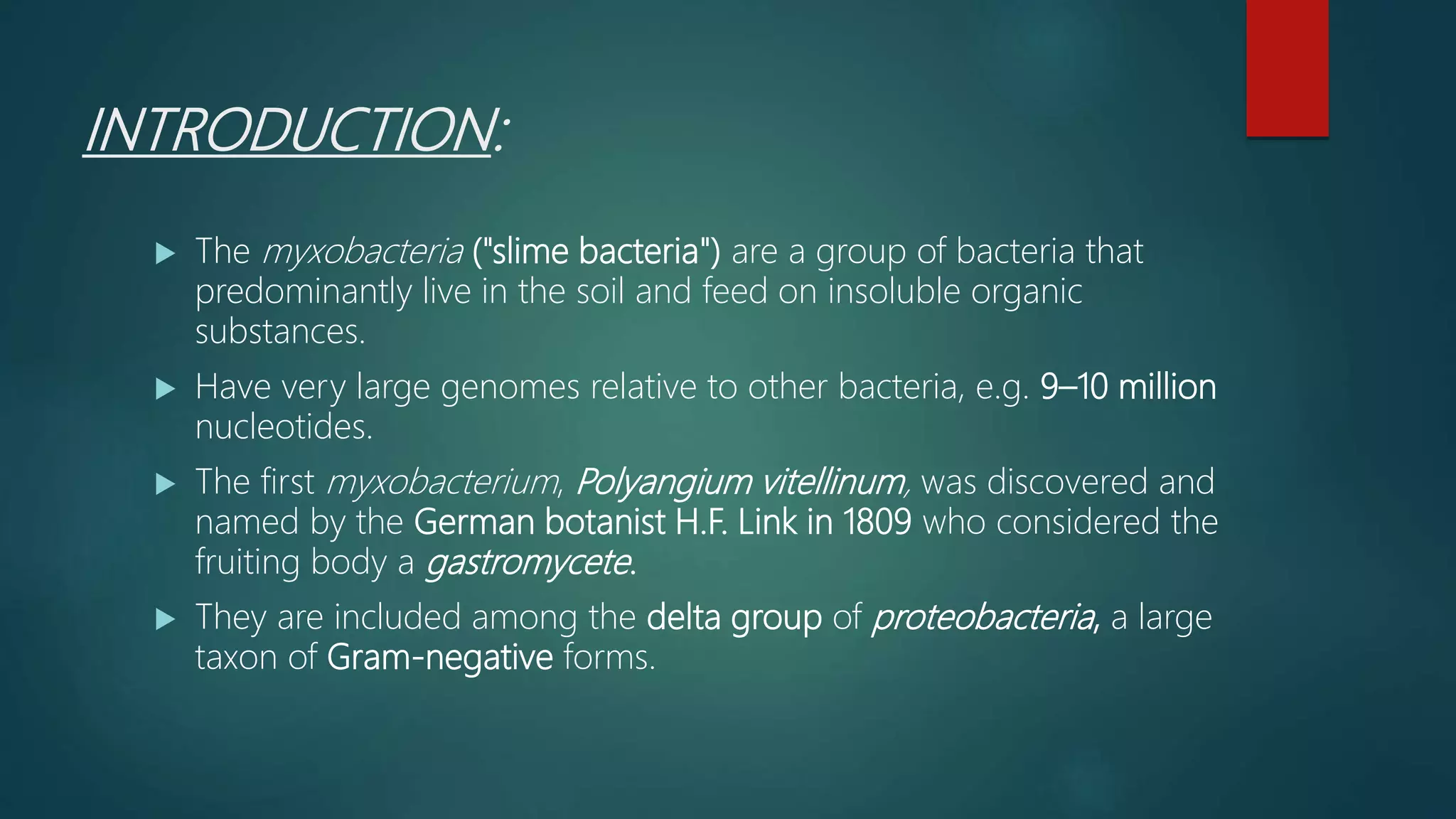 Myxobacteria pptx | PPTX