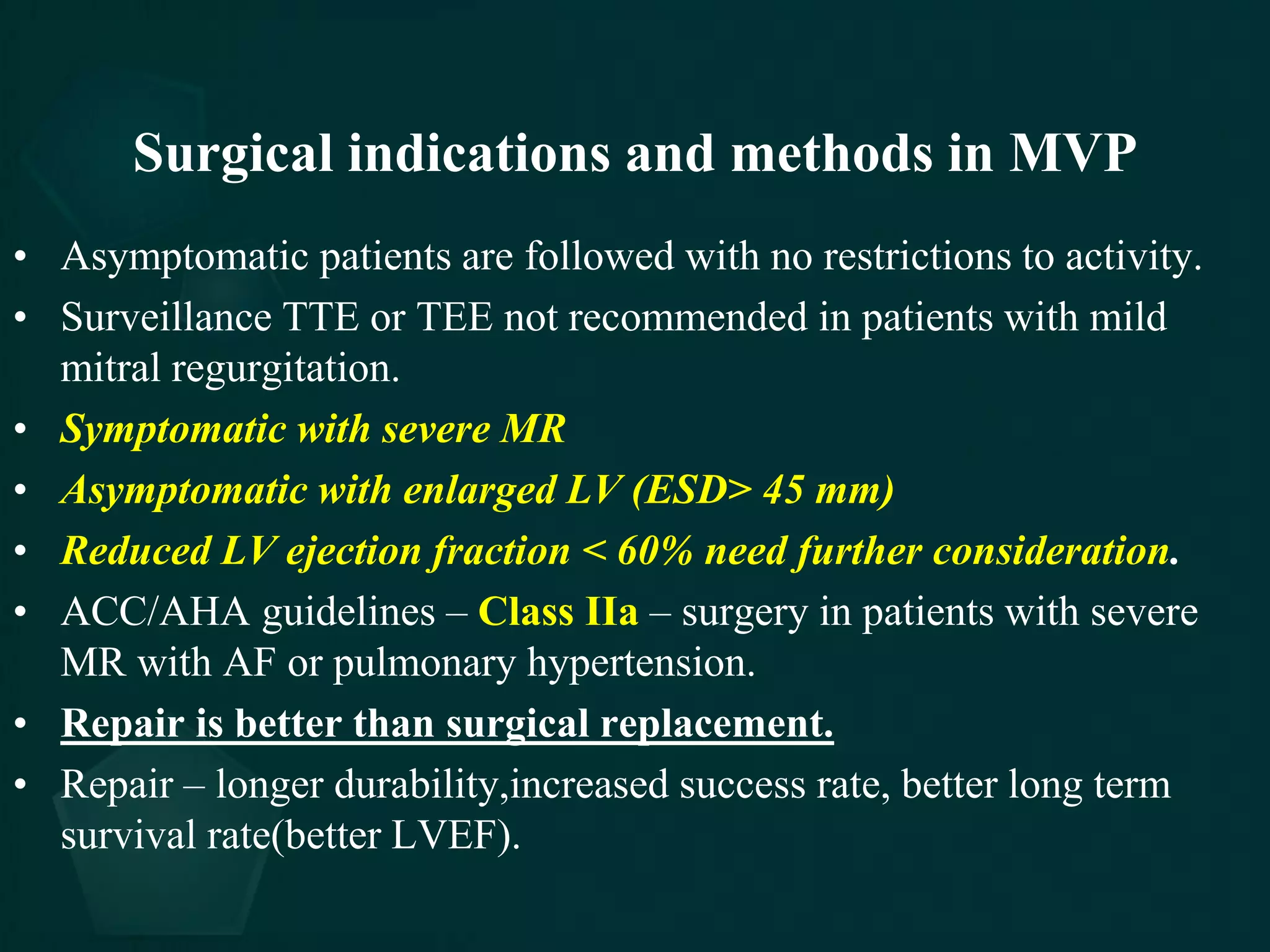 MVP Mitral Valve Prolapse - Echocardiographic Evaluation | PPTX