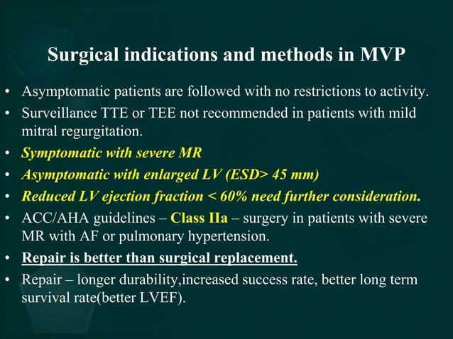 MVP Mitral Valve Prolapse - Echocardiographic Evaluation | PPTX | Heart ...