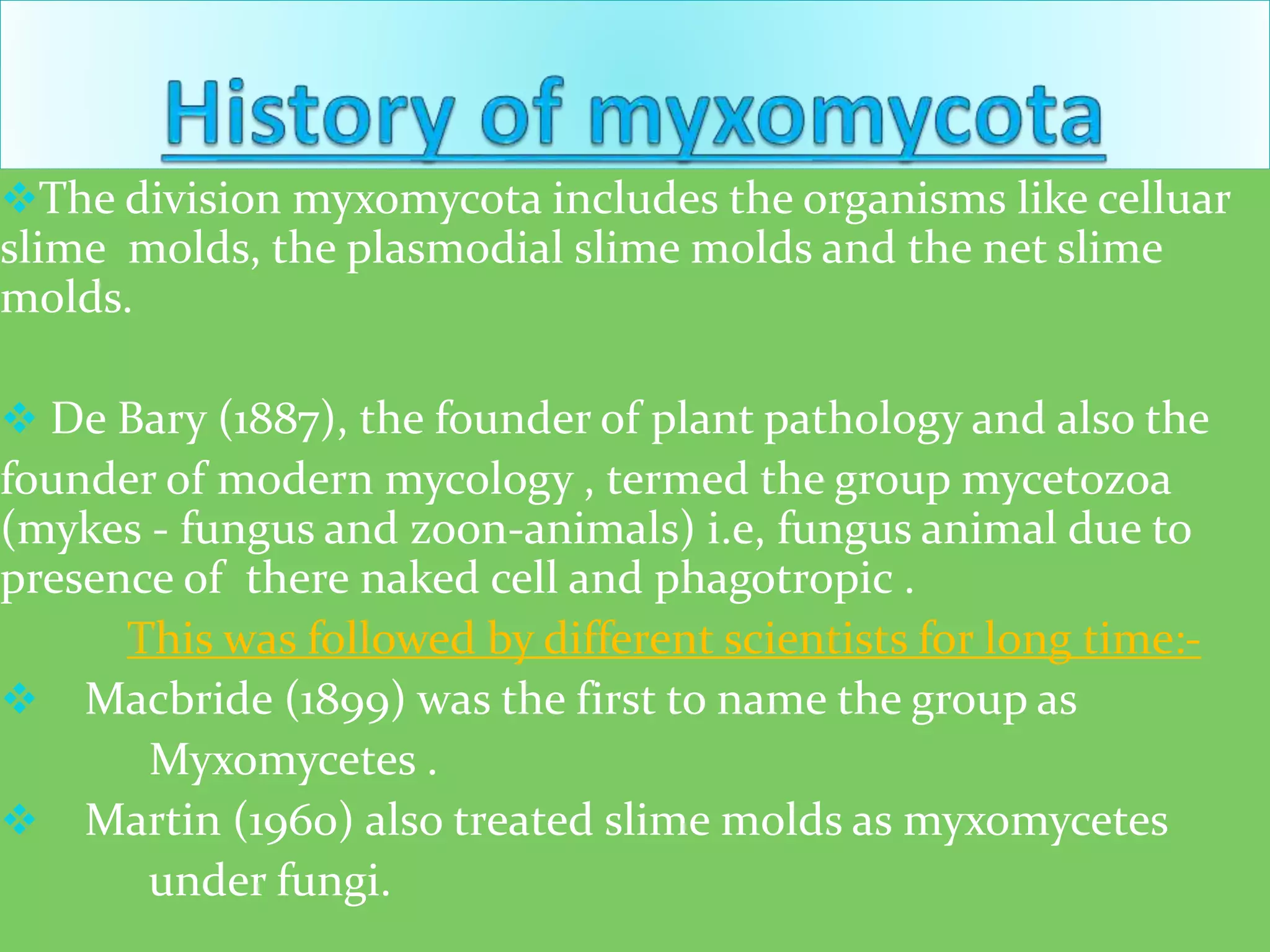 Myxomycota | PPTX