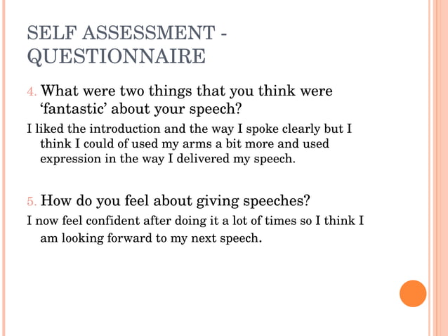 My Year 6 Speech Assessment | PPT | Educational Assessment | Education