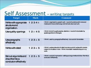 My Year 6 Speech Assessment[1] | PPT | Educational Assessment | Education