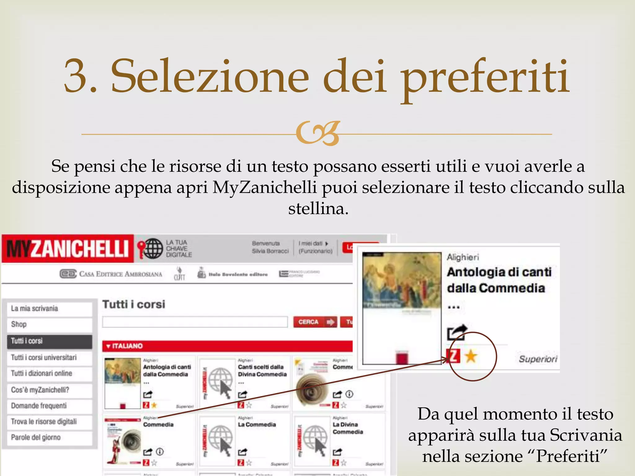 MyZanichelli-Scrivania e Risorse | PPT