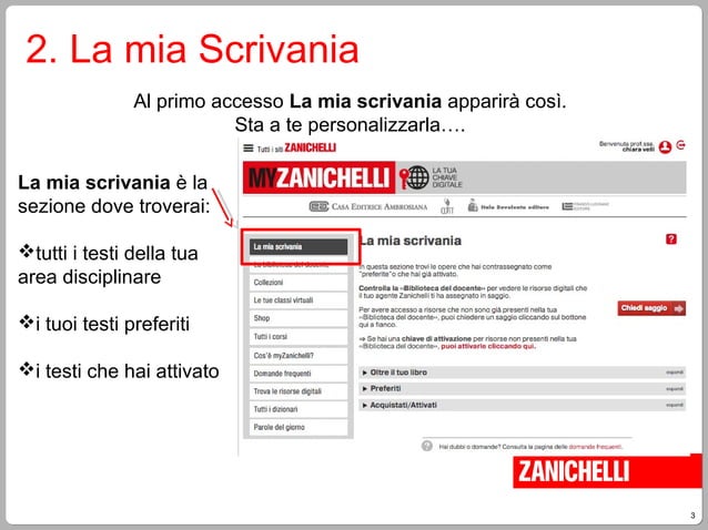 MyZanichelli - scrivania 2015 | PPT
