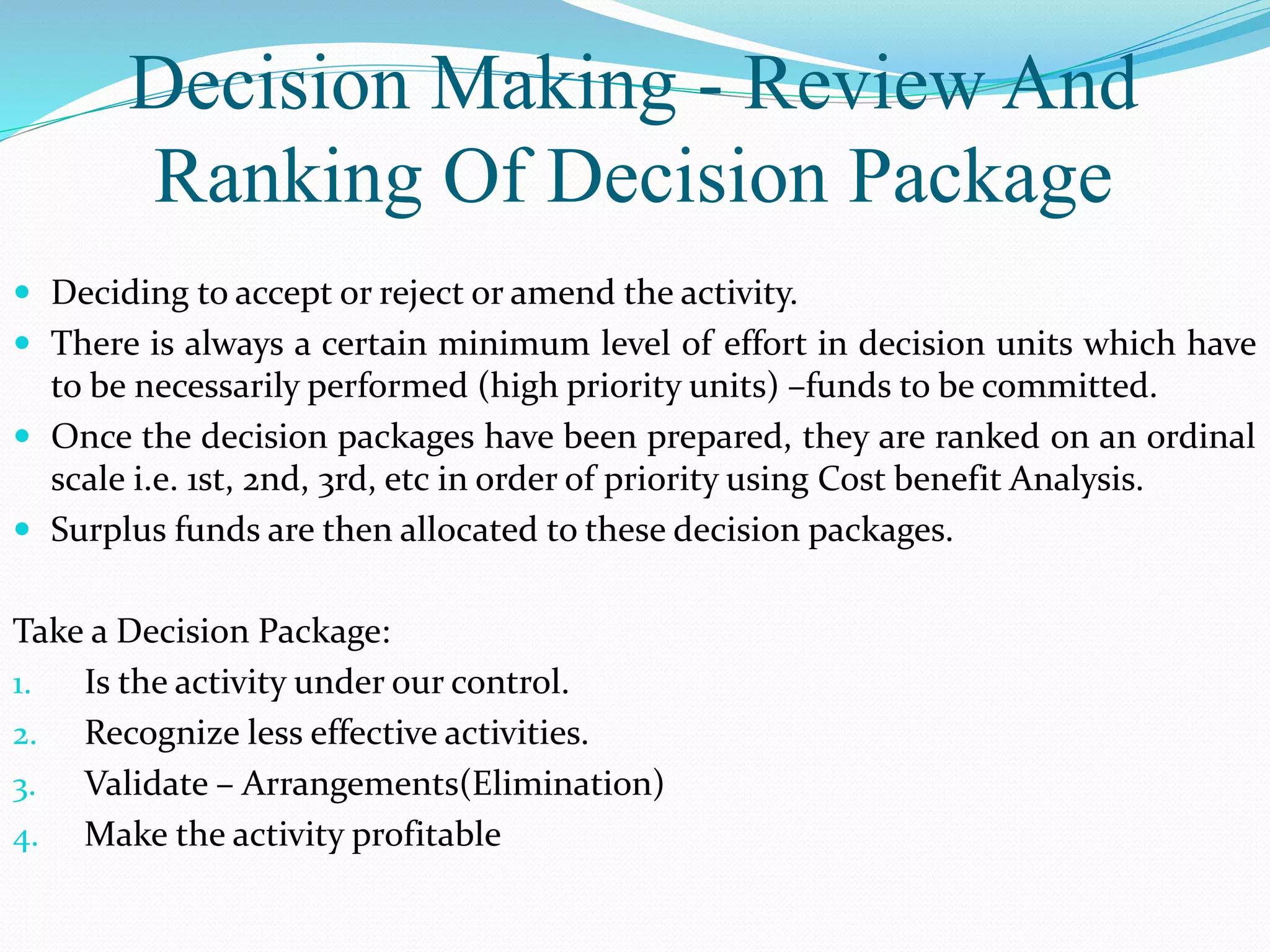 Zero Base Budgeting | PPTX