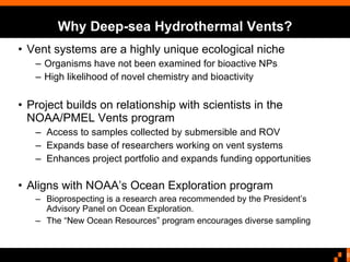 Bioactive Natural Products from Deep Sea Hydrothermal Vent Organisms | PPT
