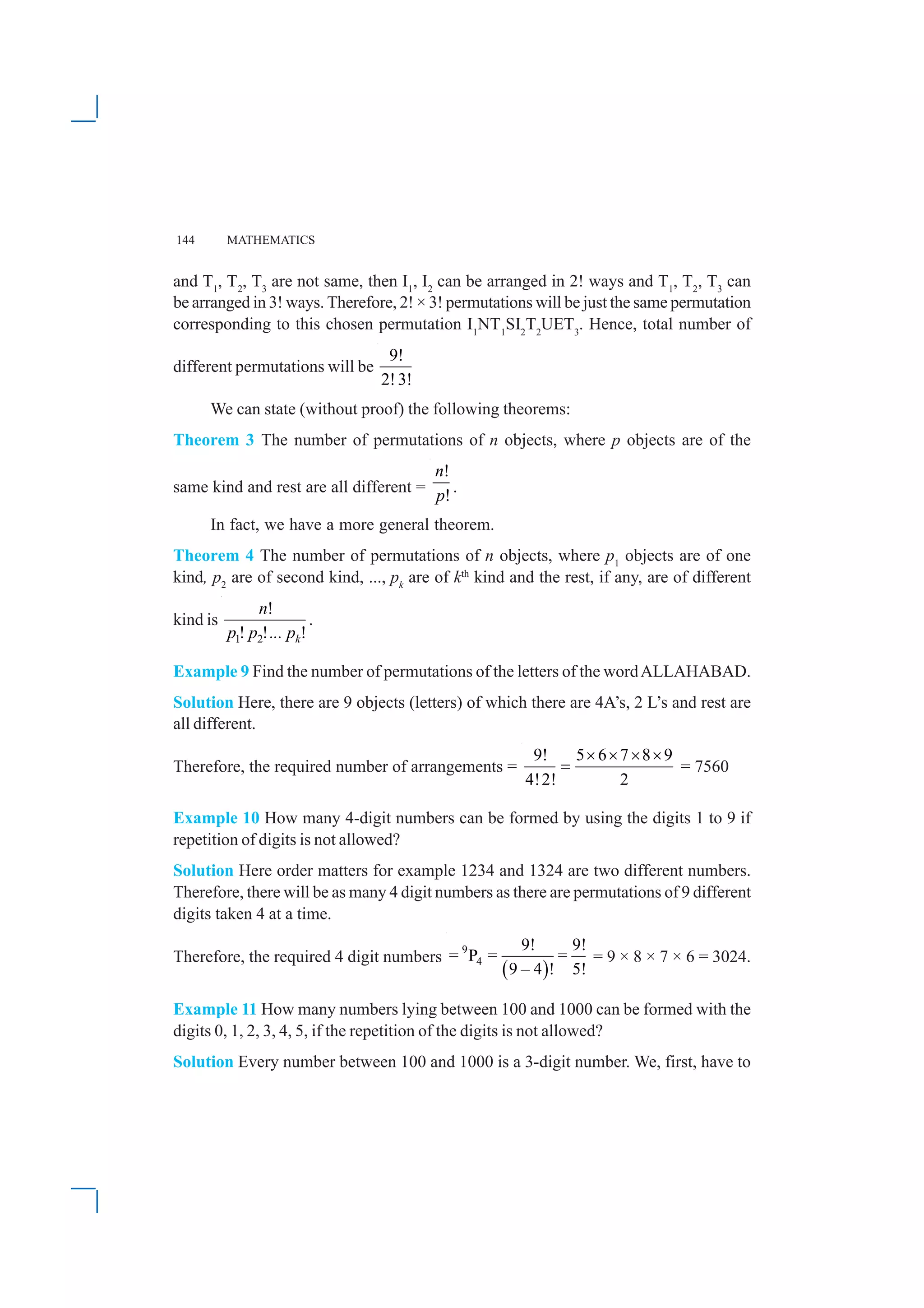 Permutation and combinations | PDF