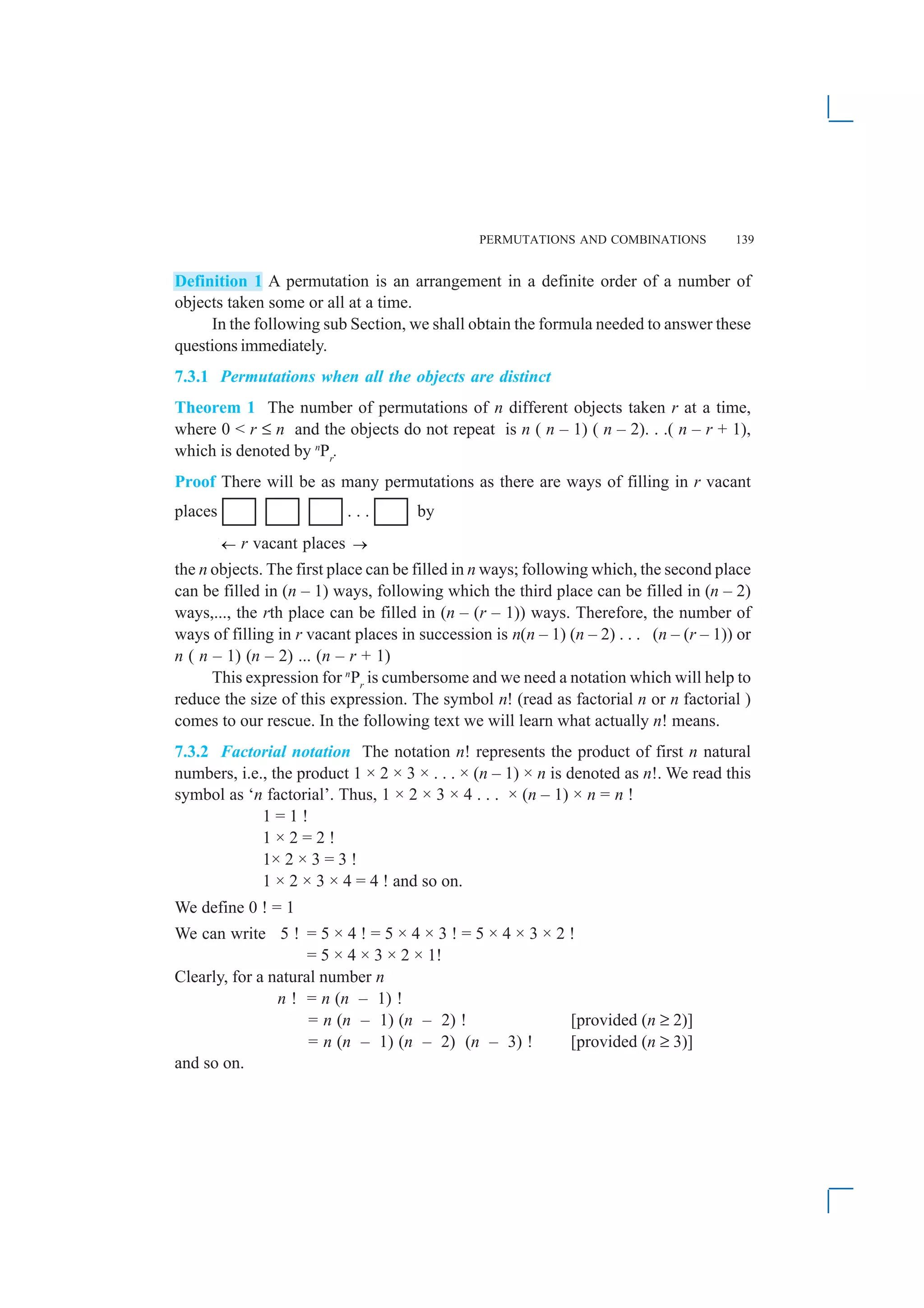 Permutation and combinations | PDF
