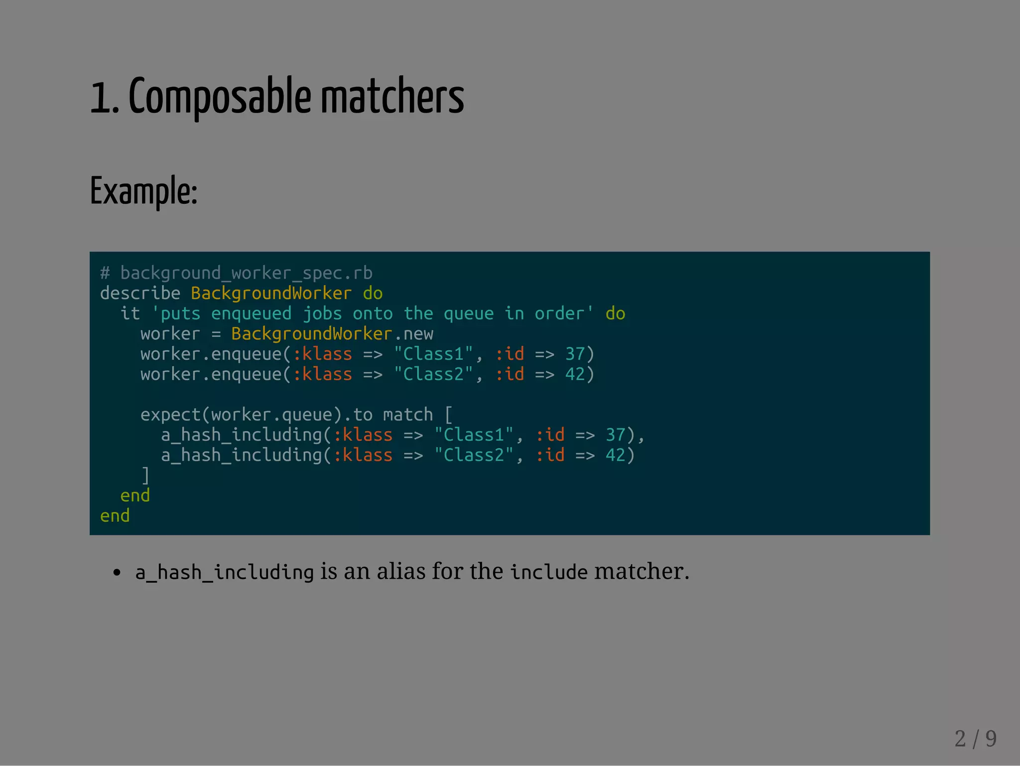 RSpec matchers | PPT