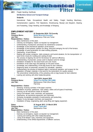 Mzamo nxumalo new cv | DOCX