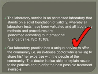 Business Management Plan - Mzansi Laboratory Services | PPTX