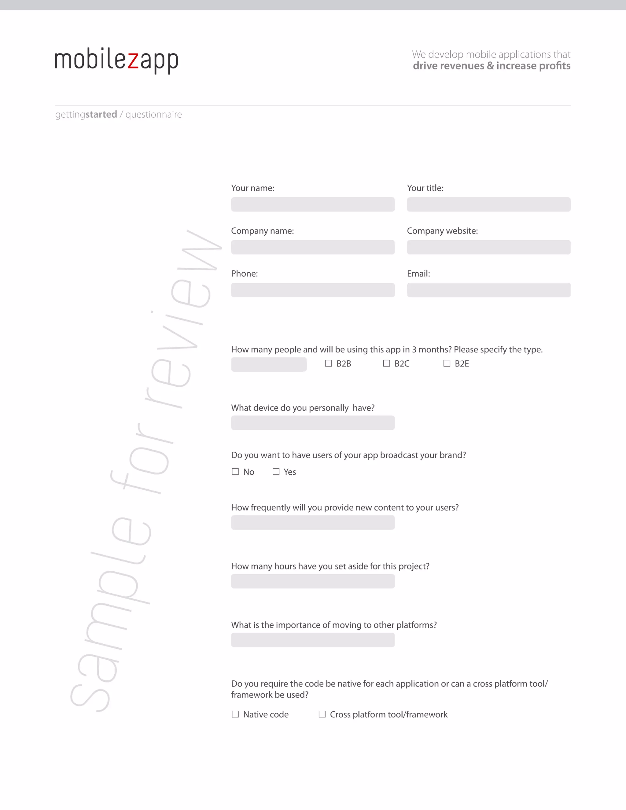 Mz Engineer Questionnaire | PDF