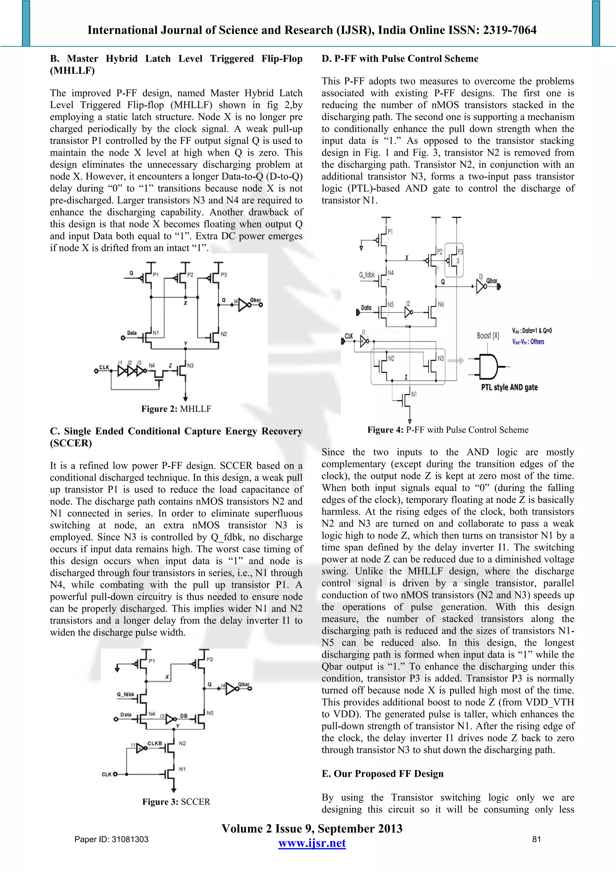 Design and Analysis of Low Power Implicit Pulse Triggered Flip-Flops | PDF
