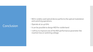 MZI Modulators | PPTX
