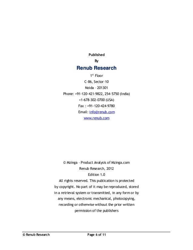 Mzinga – product analysis of mzinga.com