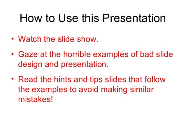 Great example of terrible powerpoint presentation