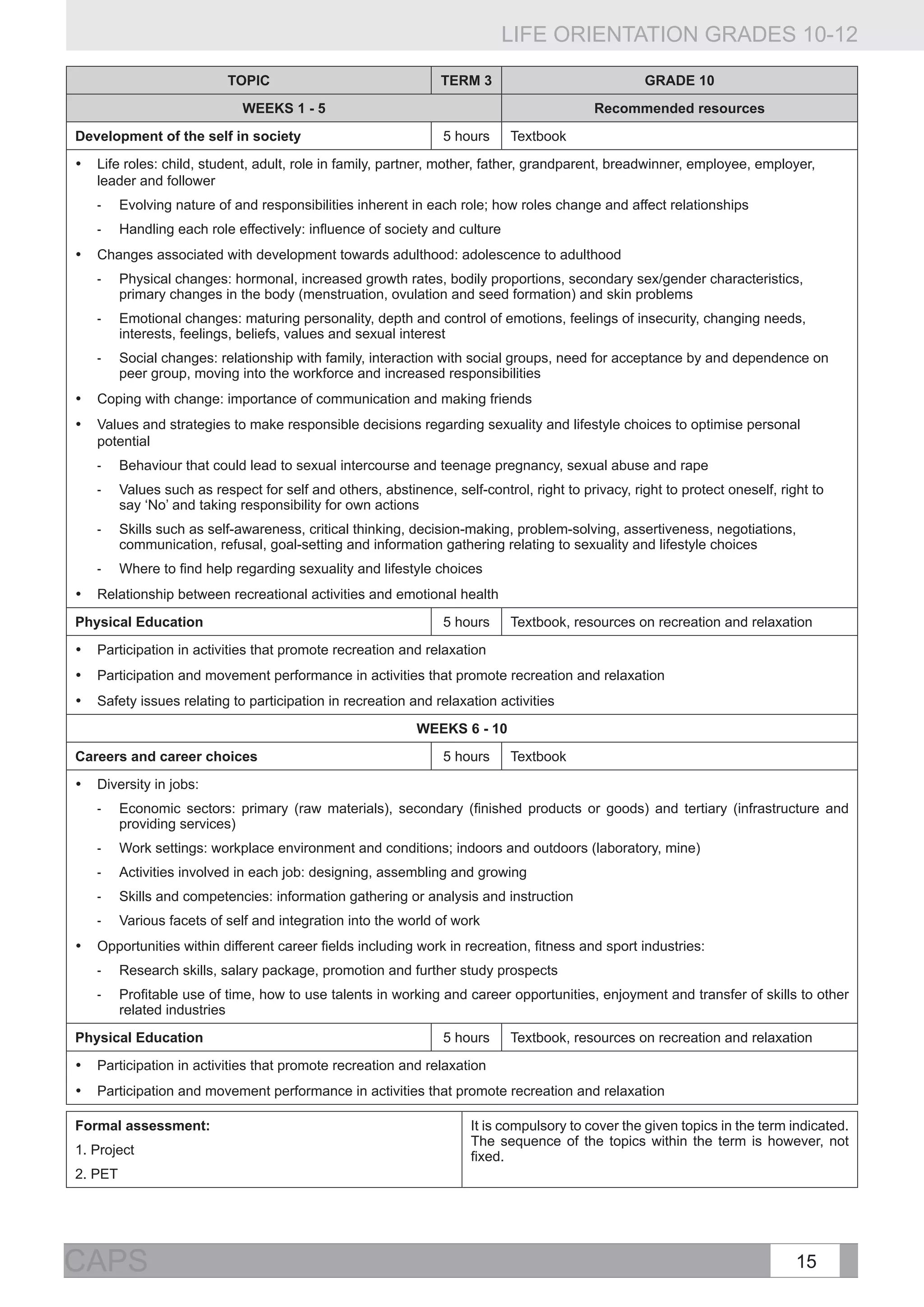 Caps fet life orientation gr 10-12 _ web_e6_b3 | PDF