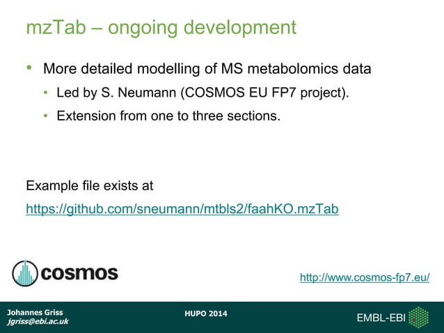 The mzTab data standard format for reporting MS-based peptide, protein ...