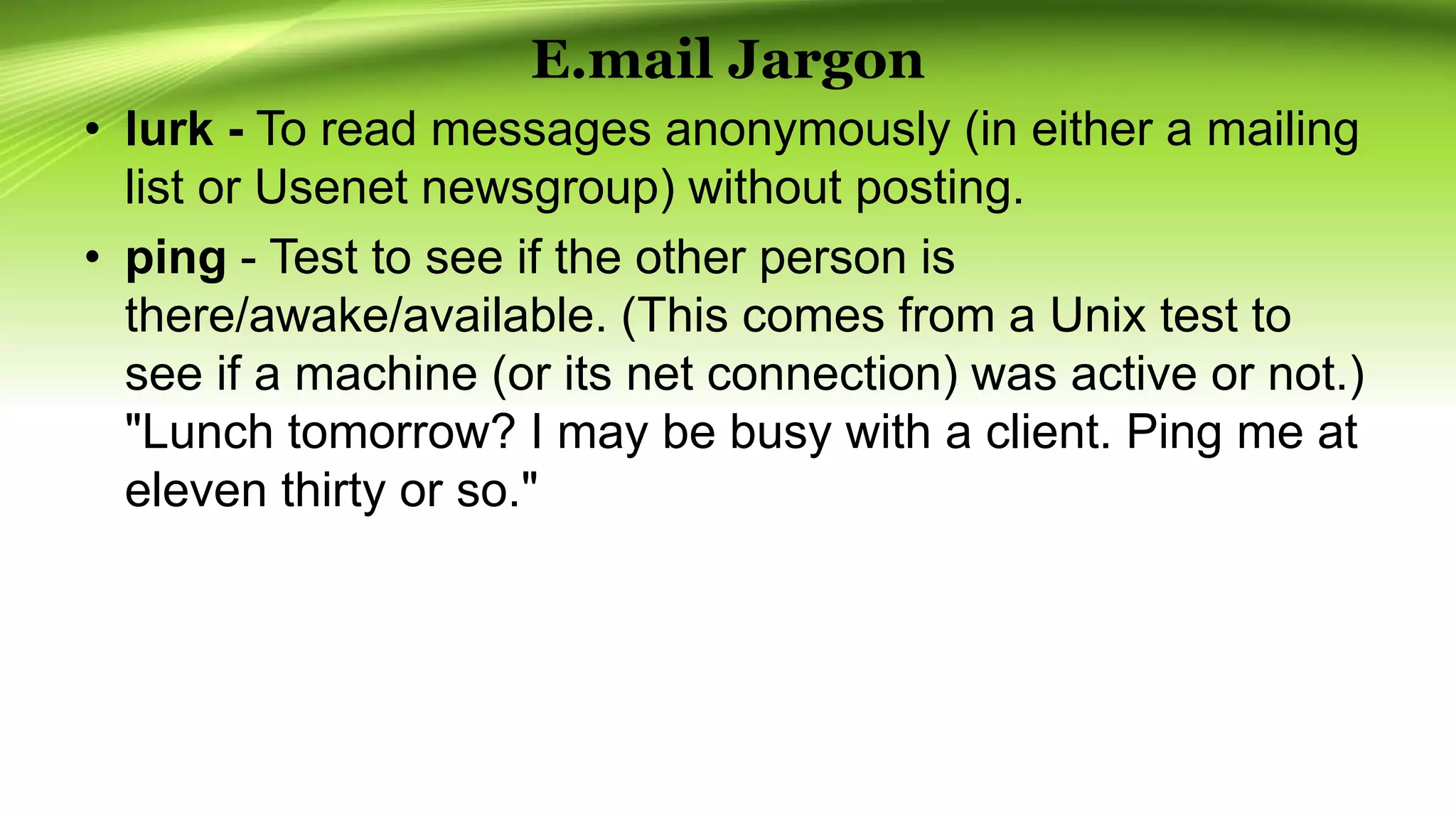 E.mail Style and Structure | PPTX