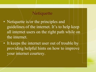 Netiquette, Copyright, Plagiarism | PPTX