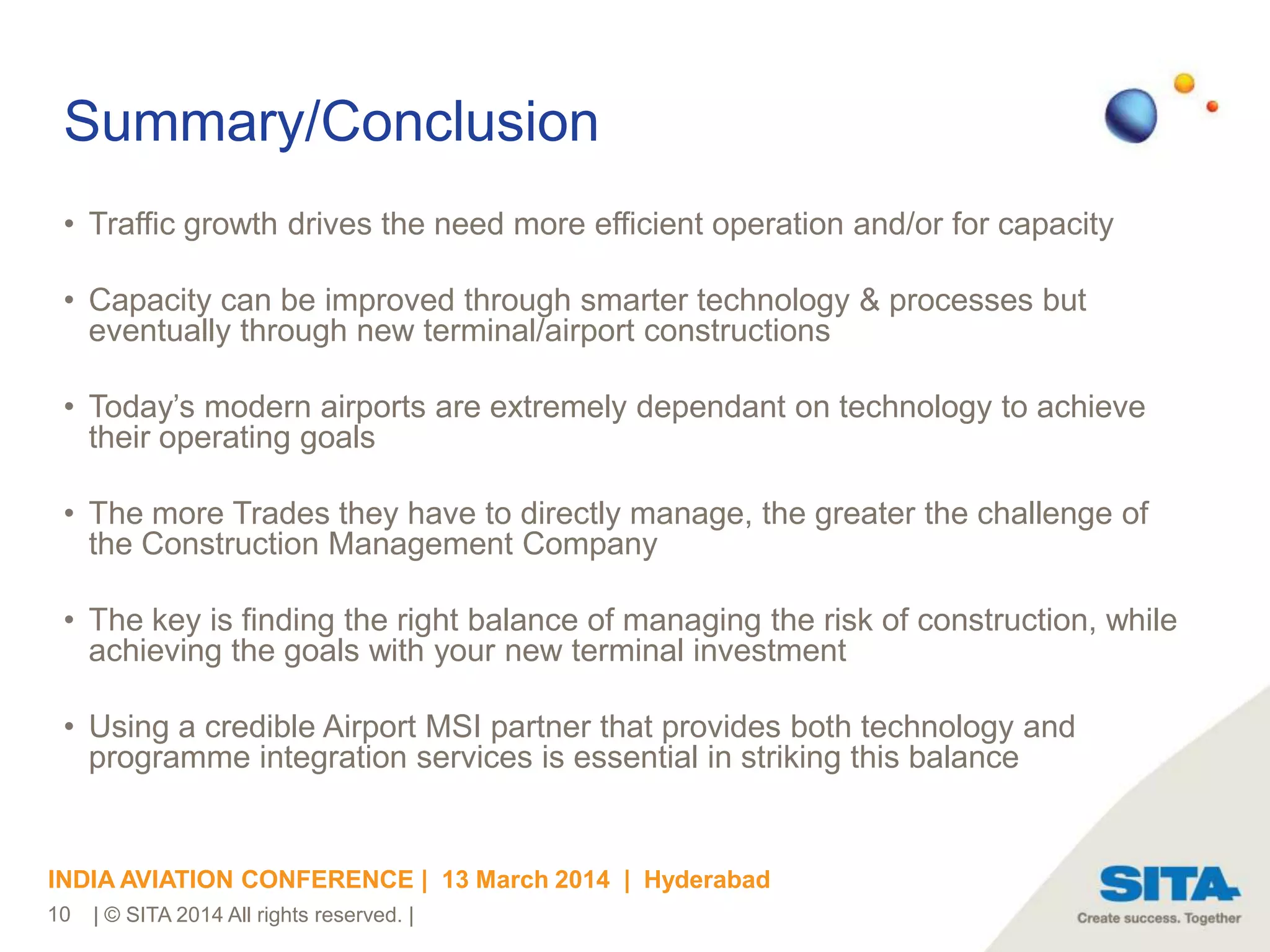 NEW TERMINAL AND AIRPORT CONSTRUCTION - The importance of Technology ...